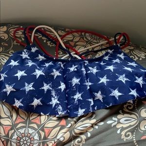 Swim | Navy Blue And White Bathing Suit | Poshmark